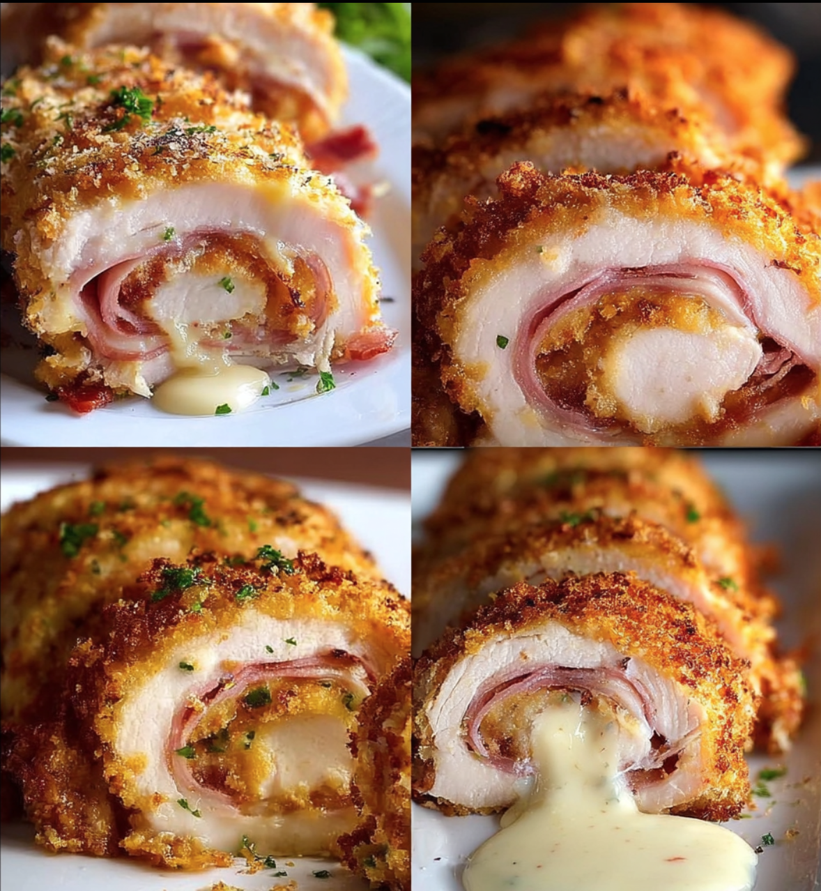 Chicken Cordon Bleu (Baked or Fried) - Full Recipes